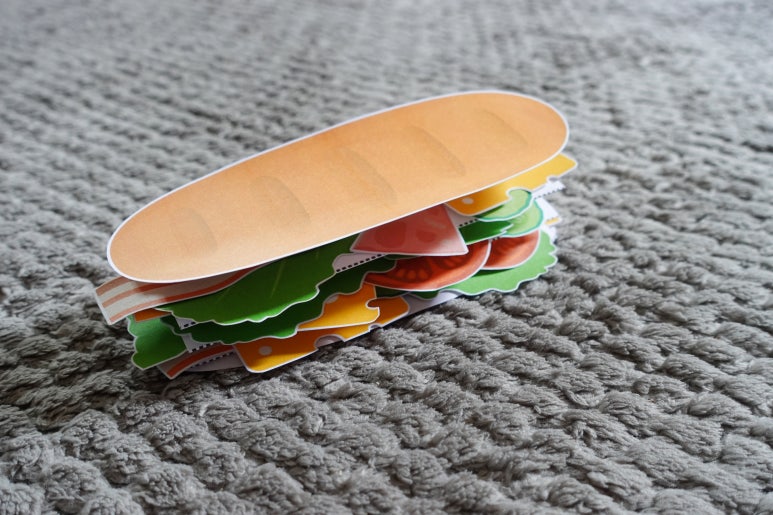 입체 샌드위치 만들기 놀이 | Printable 3D Sandwich Craft 도안 공유 - 놀이를 만들다 놀맘 ㅣ ...